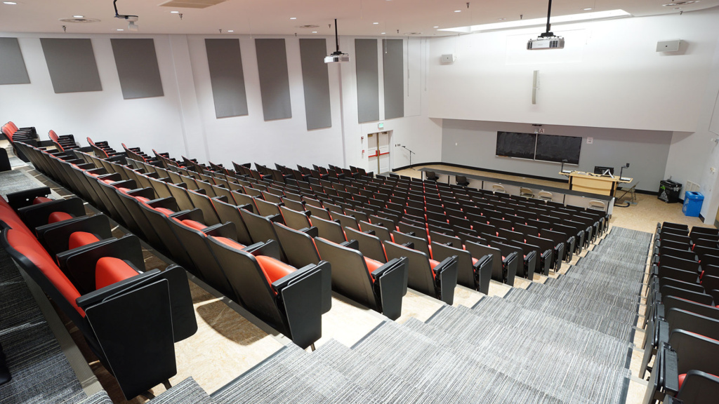 Folding Tablet Arms Installation Photos - Telescopic Seating Systems